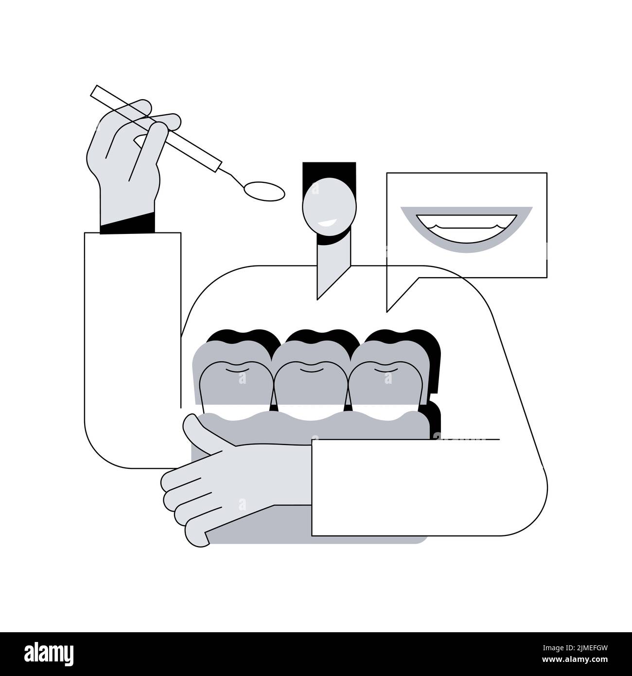 Teeth wear silicone trainer abstract concept vector illustration ...