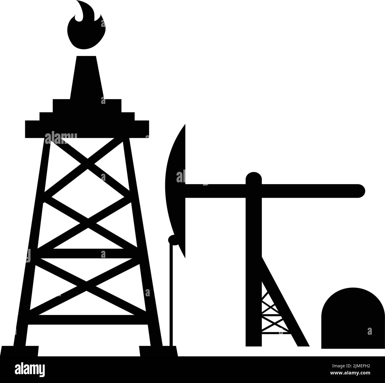 Qatar oil pump Stock Vector Images - Alamy