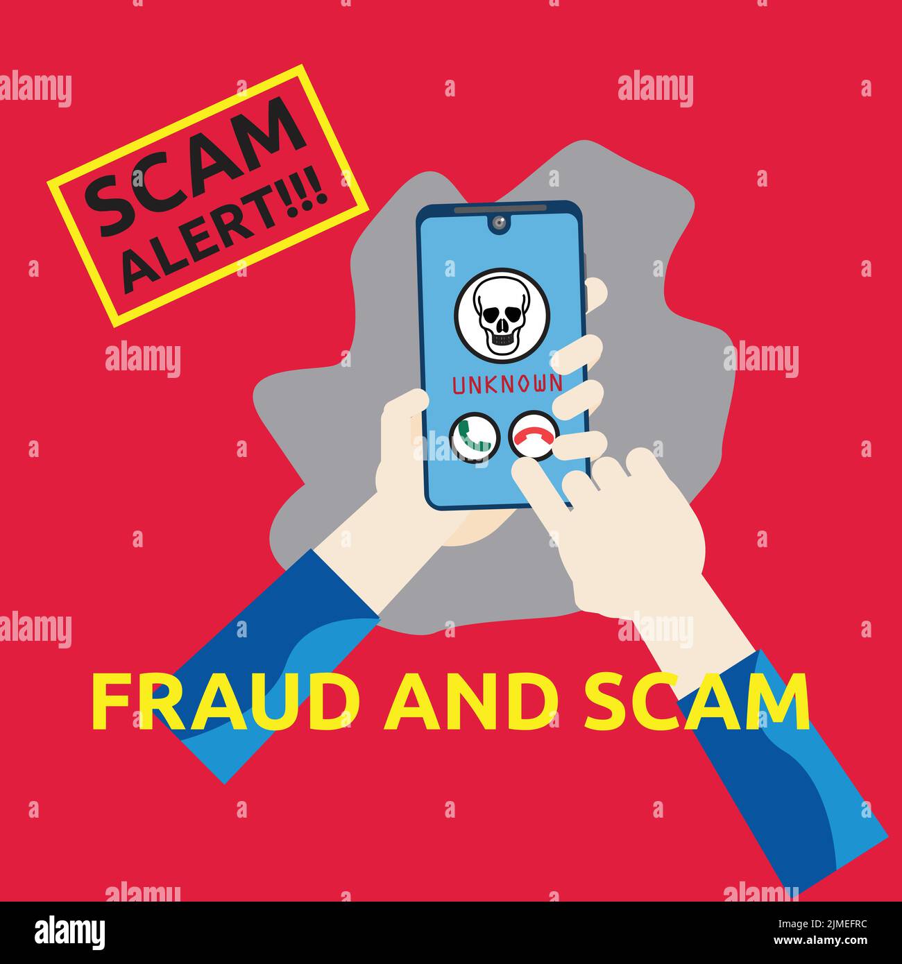 Scam Alert Hacker Attack And Web Security Vector Concept Phishing Scam Network And Internet