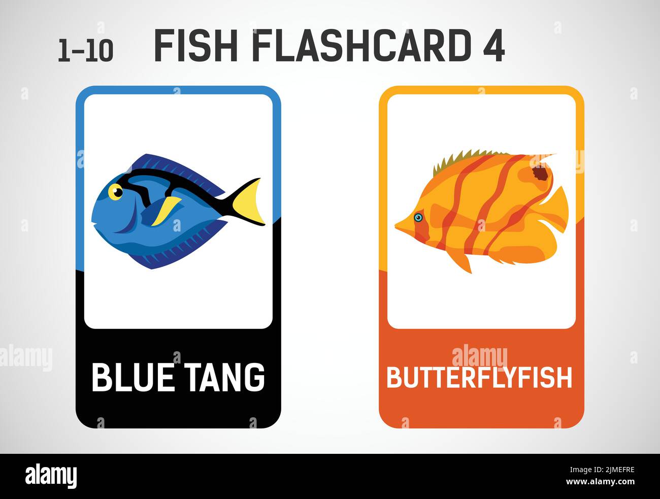 Fish flashcards for kids. Educational cards for preschool. Printable ...