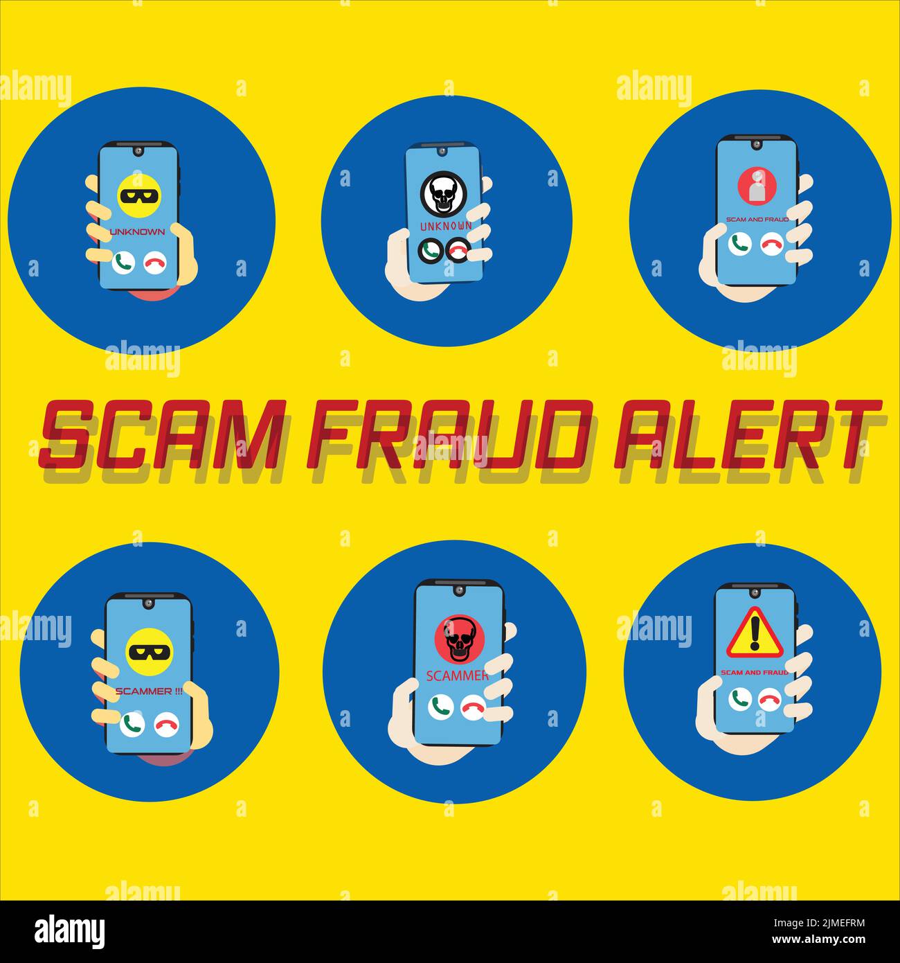 Scam Alert Hacker Attack And Web Security Vector Concept Phishing Scam Network And Internet
