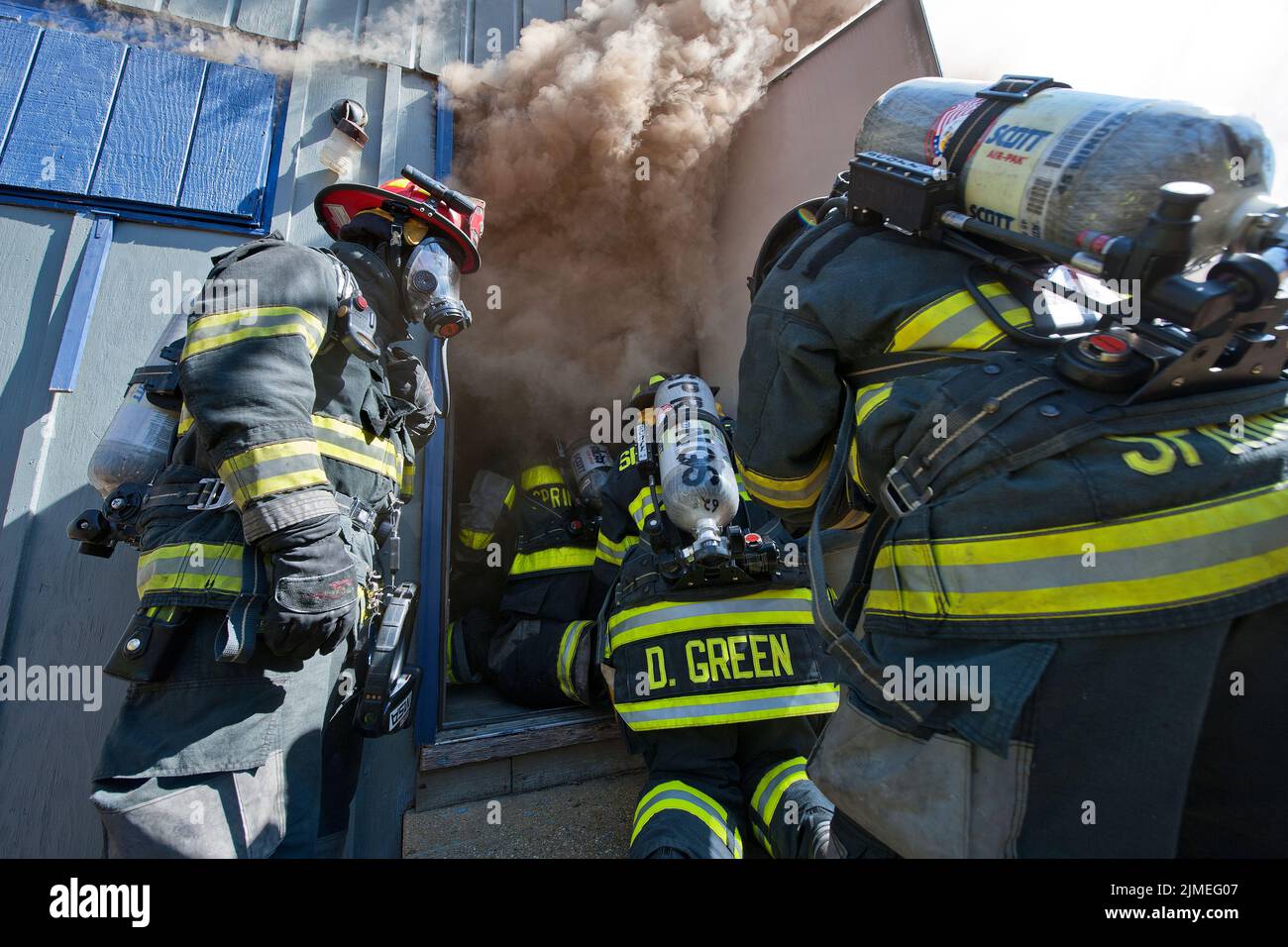 Members of the East Hampton Fire Department and the Springs Fire ...