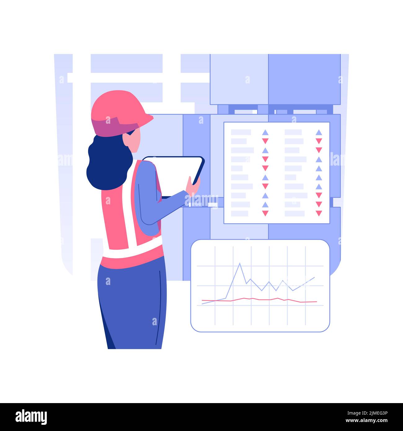 Reports and analytics isolated concept vector illustration. Warehouse ...