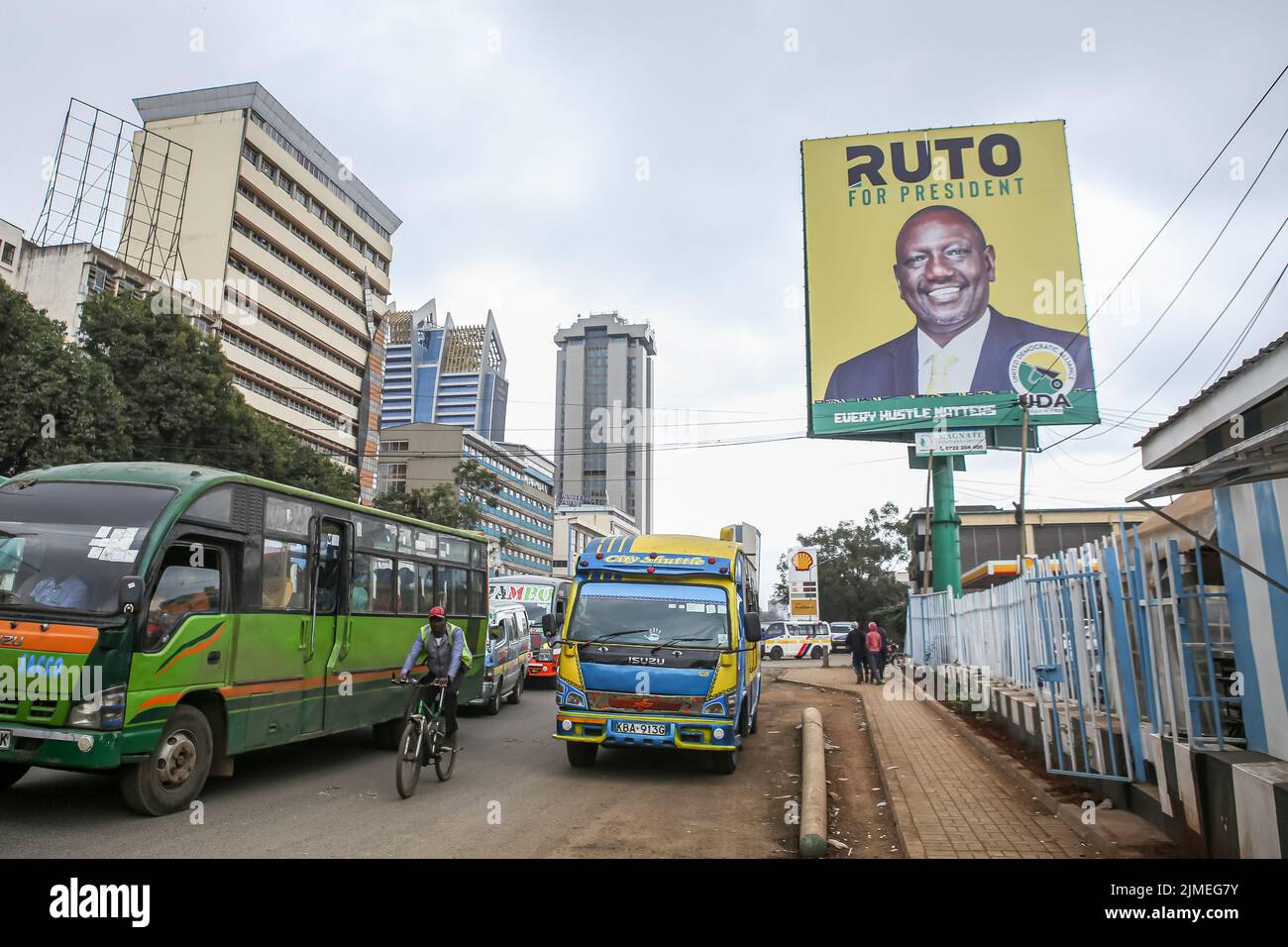A Political campaign billboard with the picture of the Deputy president ...