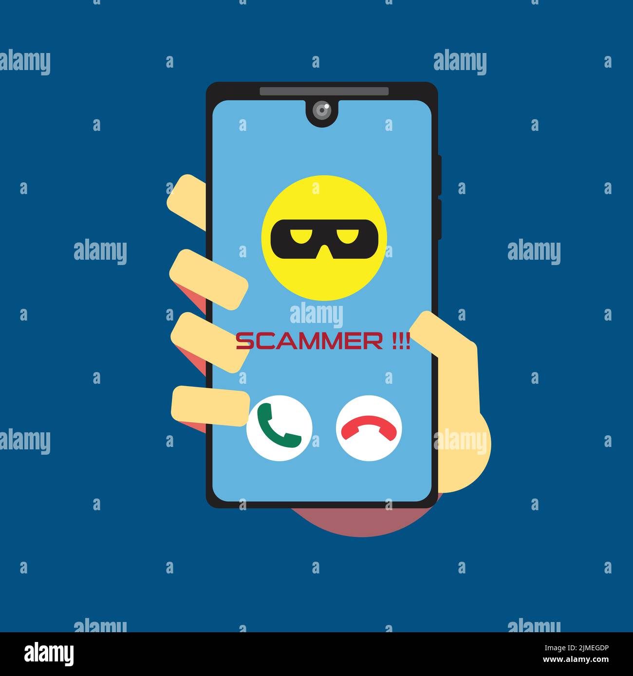 Scam Alert Hacker Attack And Web Security Vector Concept Phishing
