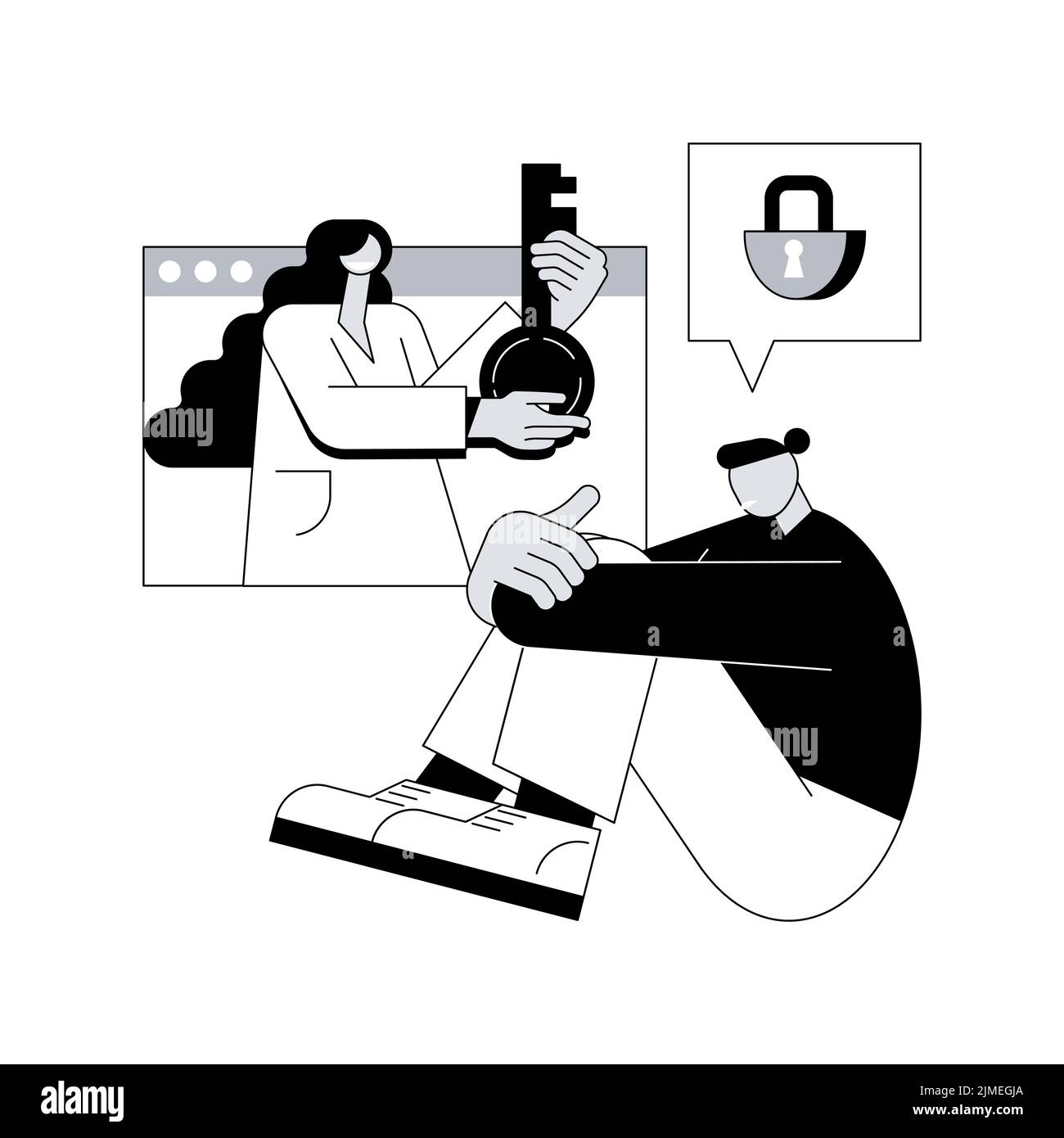 Depression counseling abstract concept vector illustration ...