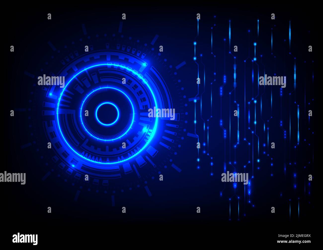 graphics design circle cog glow concept hitech technology network ...