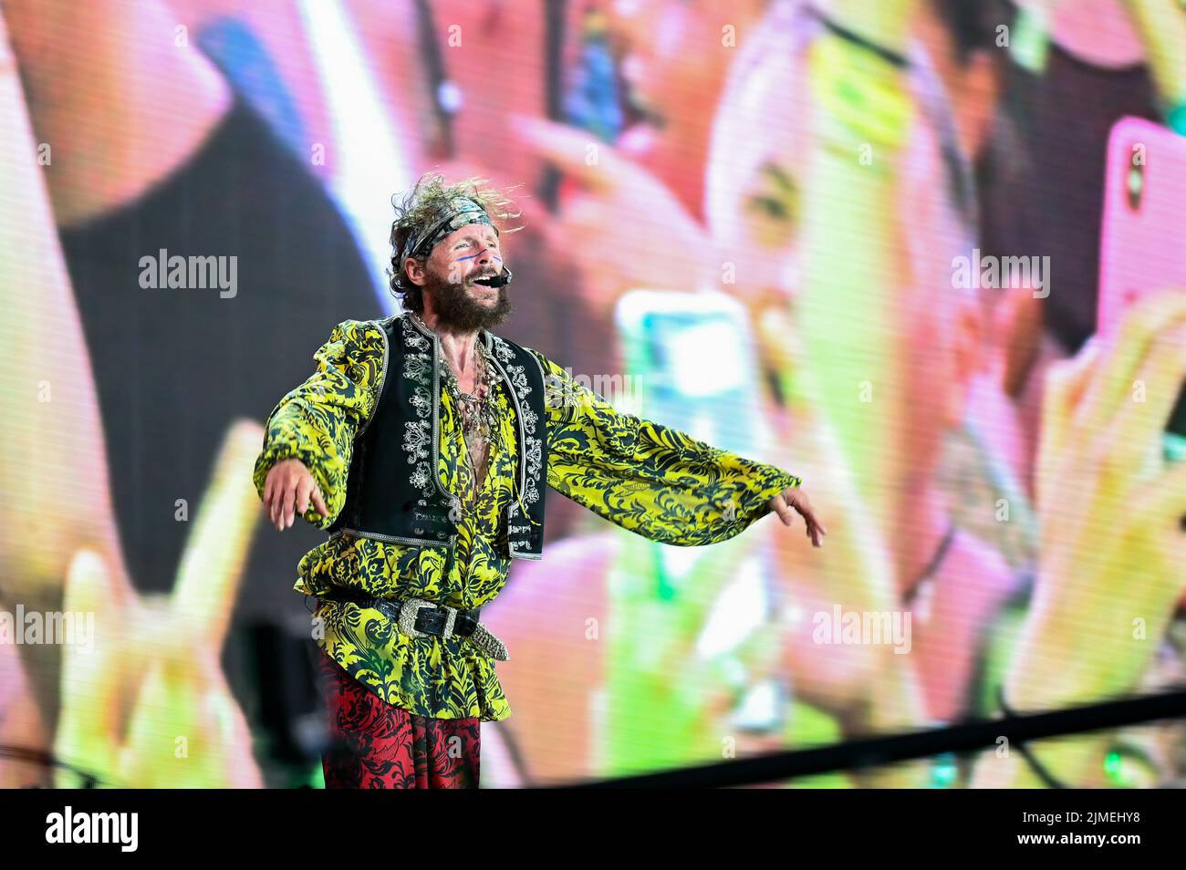 Lungomare, Lido di Fermo, Italy, August 05, 2022, Jovanotti performing ...