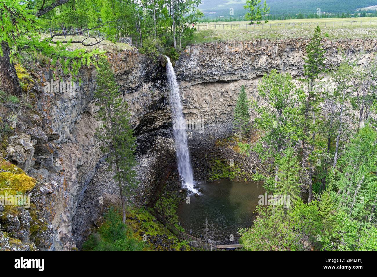 Waterfall. Buryatia, Siberia, Russia Stock Photo - Alamy