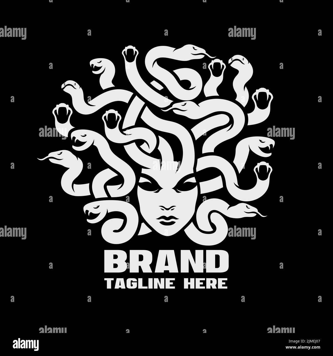 Modern Gargona Medusa logo. Vector illustration Stock Vector Image ...