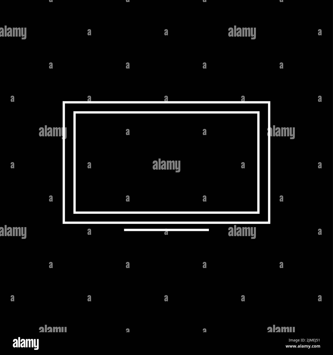 A vector illustration of computer monitor icon isolated on a black ...