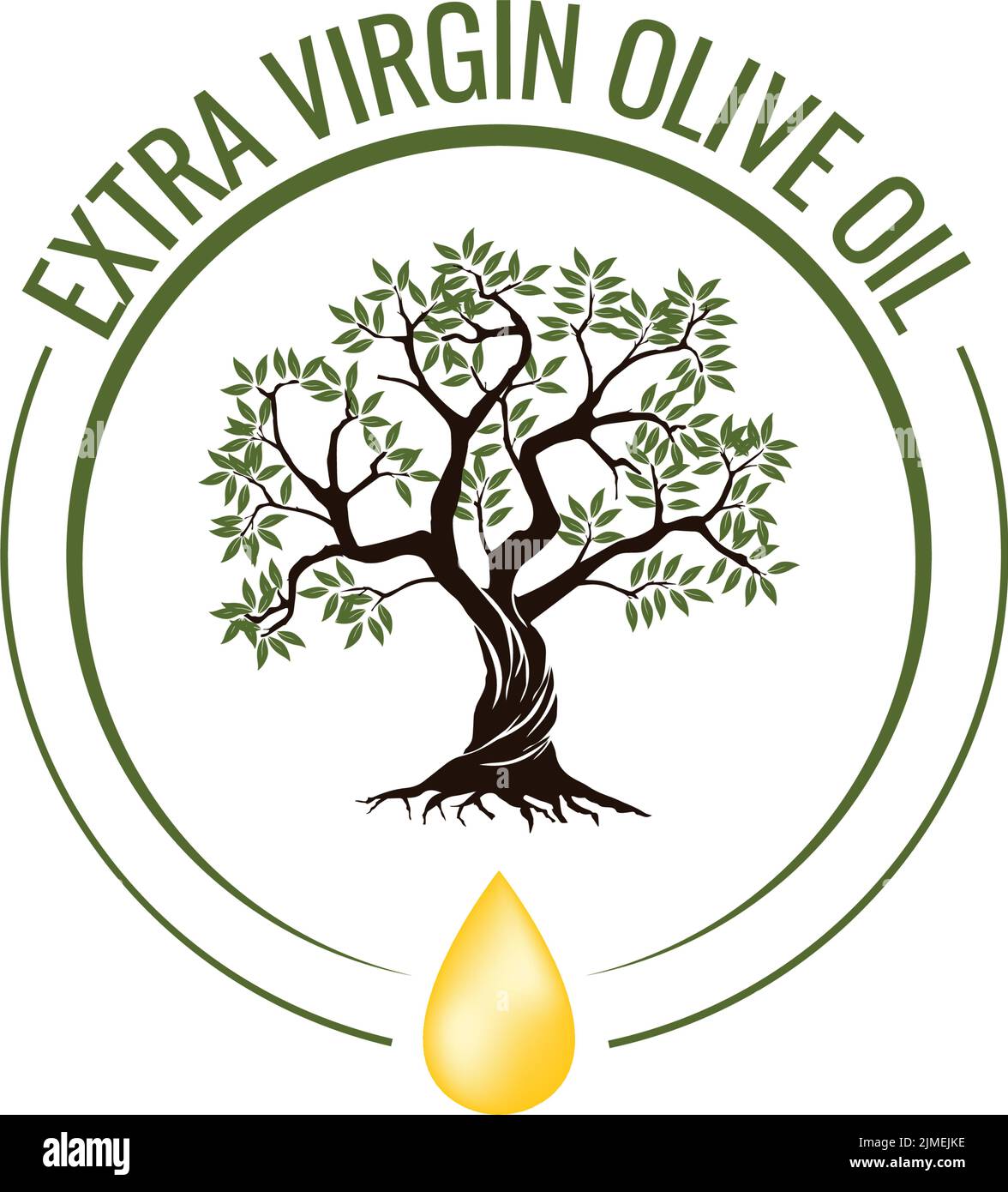 extra virgin olive oil packaging badge vector illustration Stock Vector ...