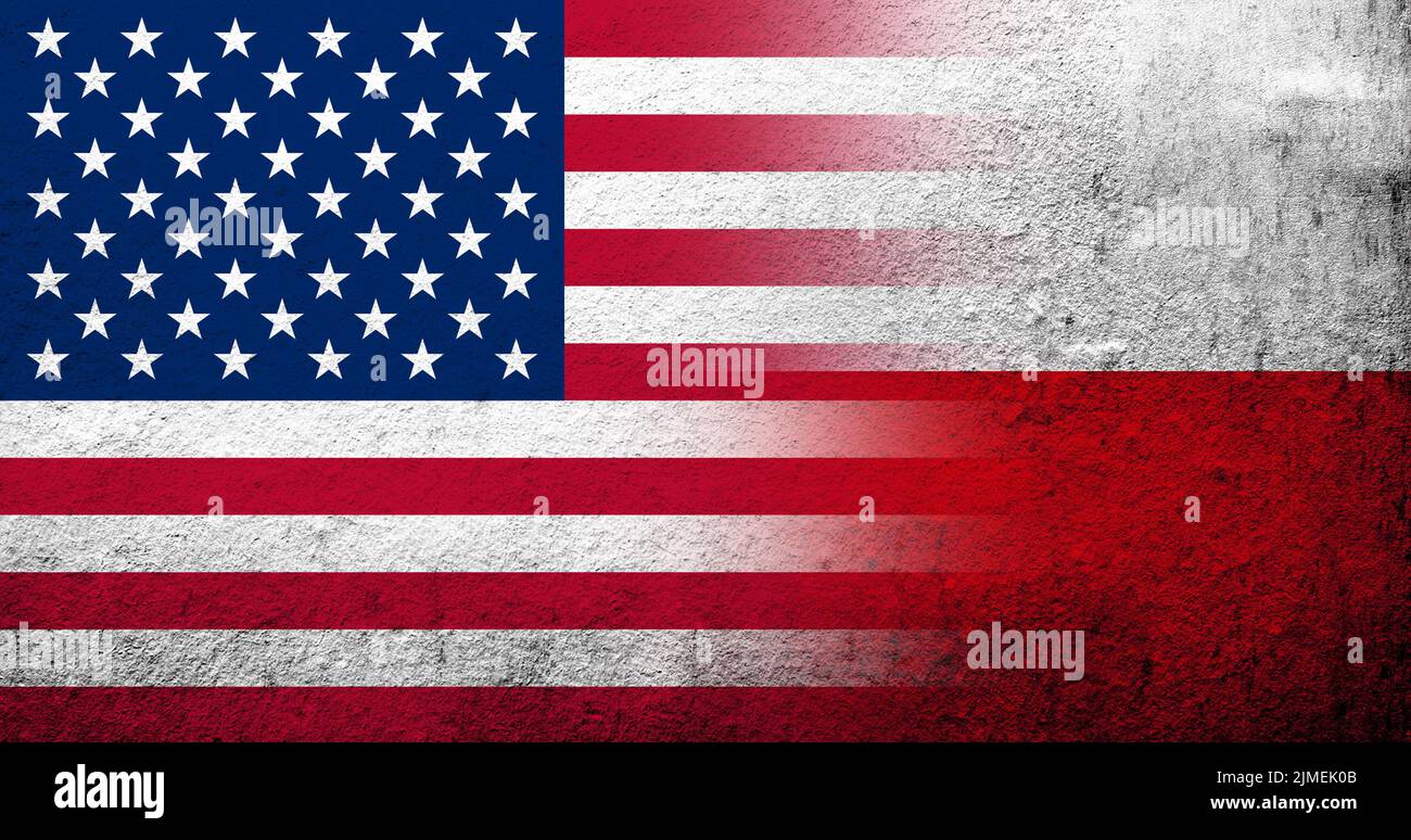 Poland usa flag hi-res stock photography and images - Alamy