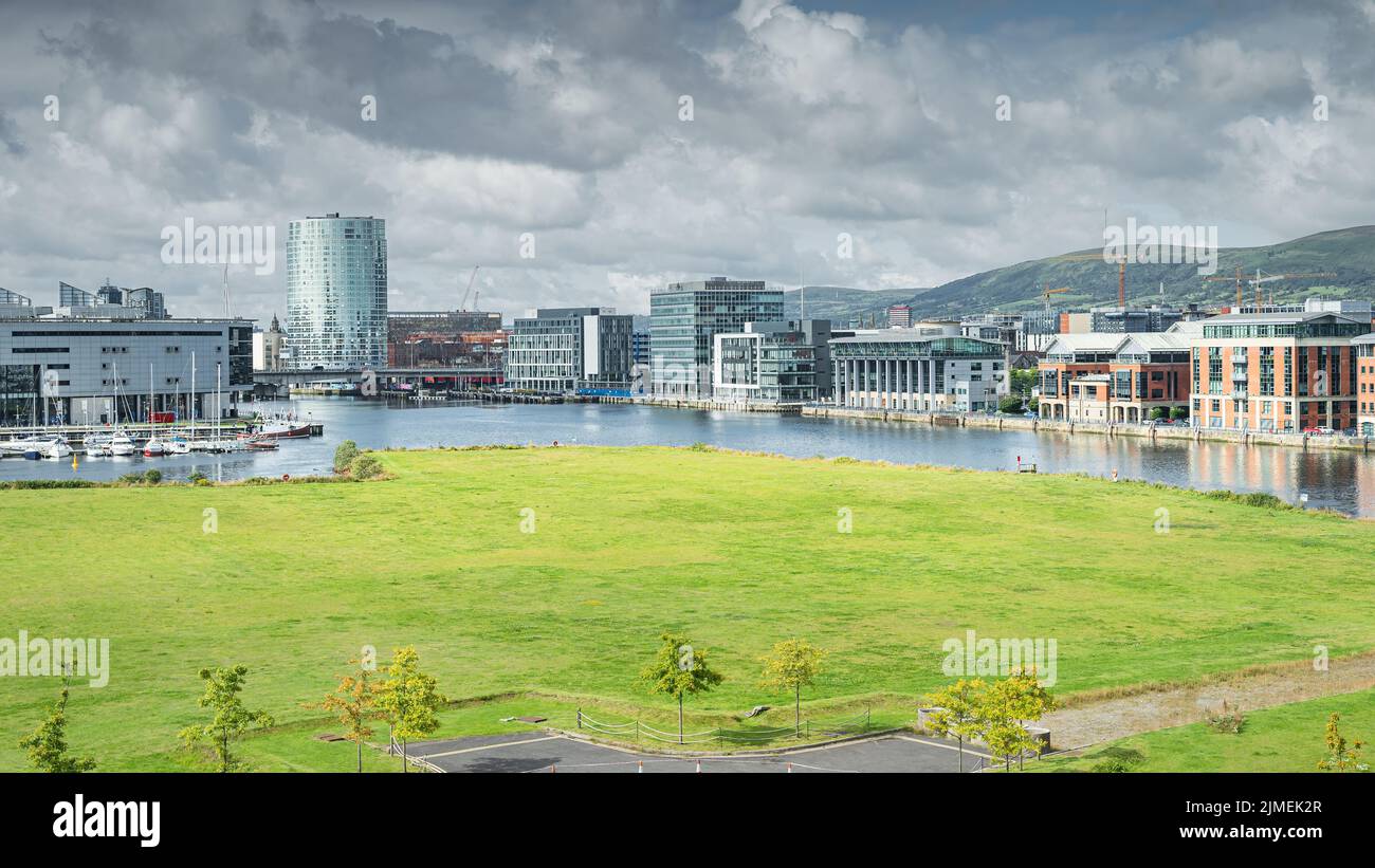 Belfast titanic aerial view hi-res stock photography and images - Alamy