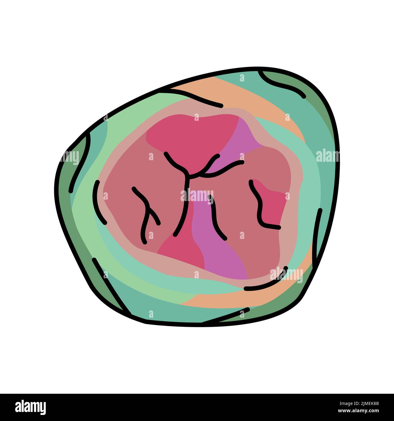 Tourmaline color line icon. Precious stones. Pictogram for web page ...