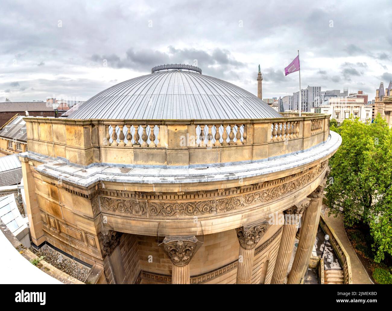 wide angle panoramic view of exterior of victorian picton reading room ...