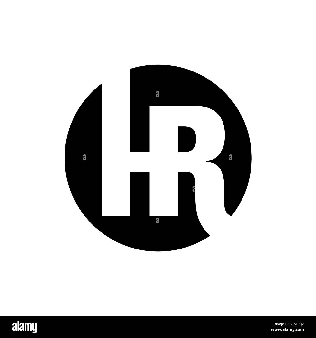 A vector of a black HR monogram on a white background Stock Vector ...
