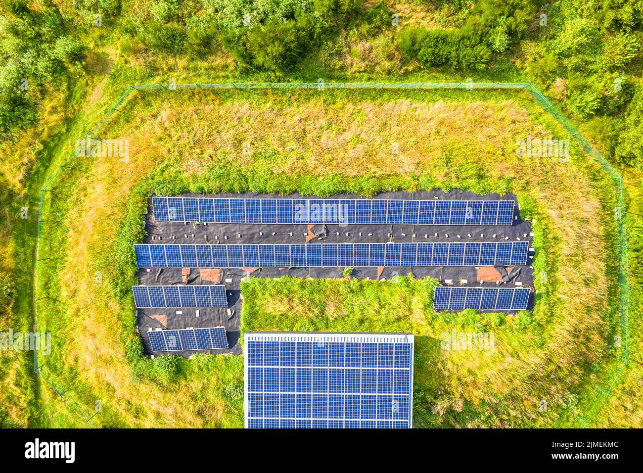 A solar cell structure outdoors from above Stock Photo - Alamy