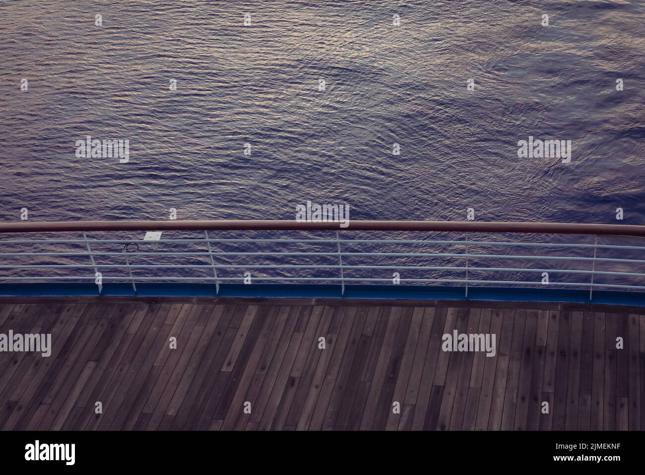 Luxury Cruise Ship Deck at Sunset Stock Photo - Alamy