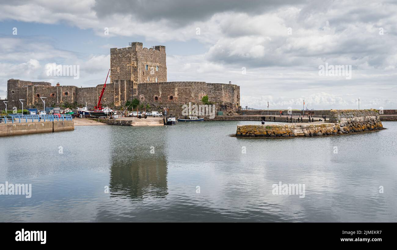 Carrickfergus Castle situated in the town of Carrickfergus in Northern ...