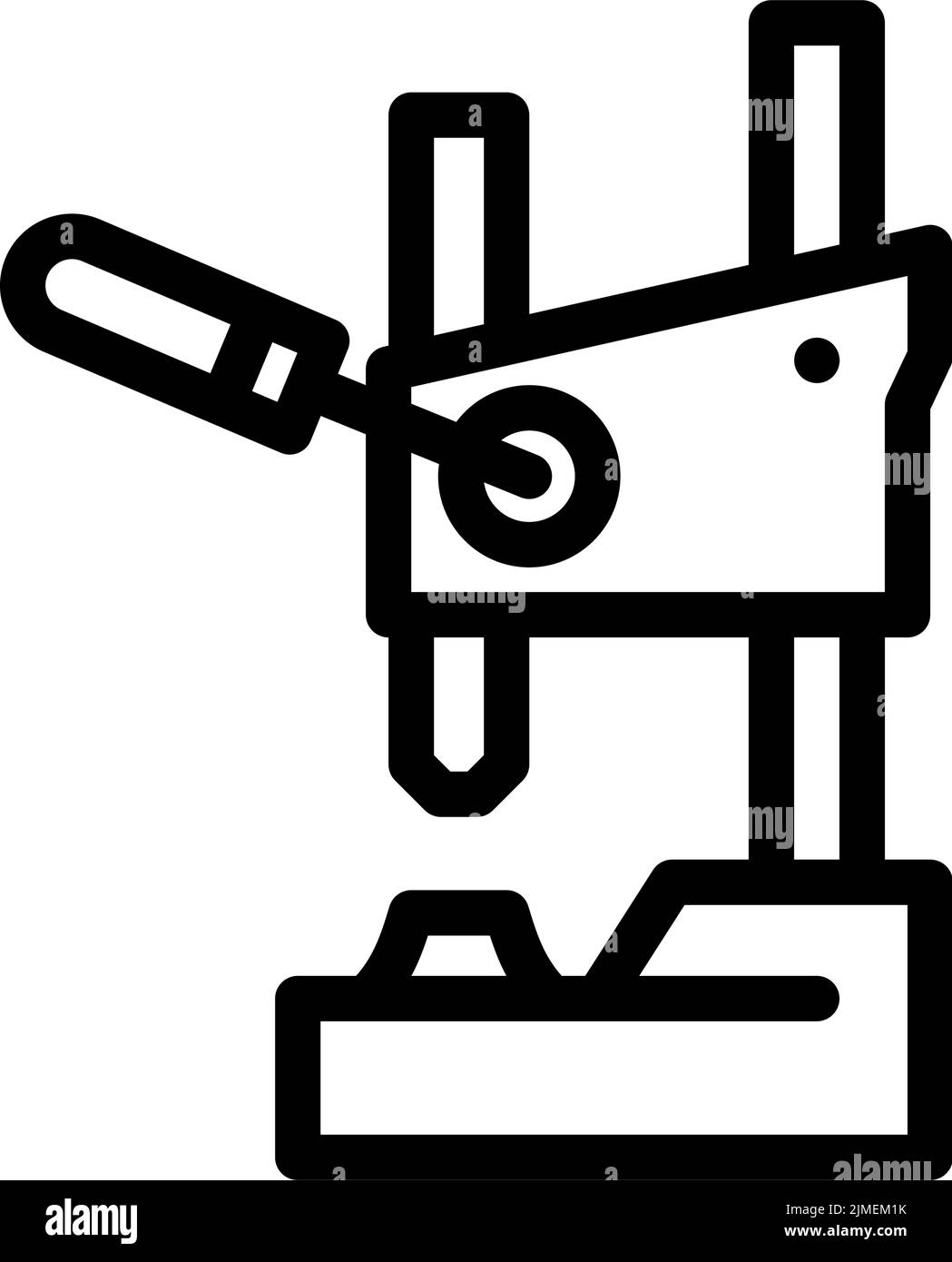 button press sewing line icon vector illustration Stock Vector Image ...