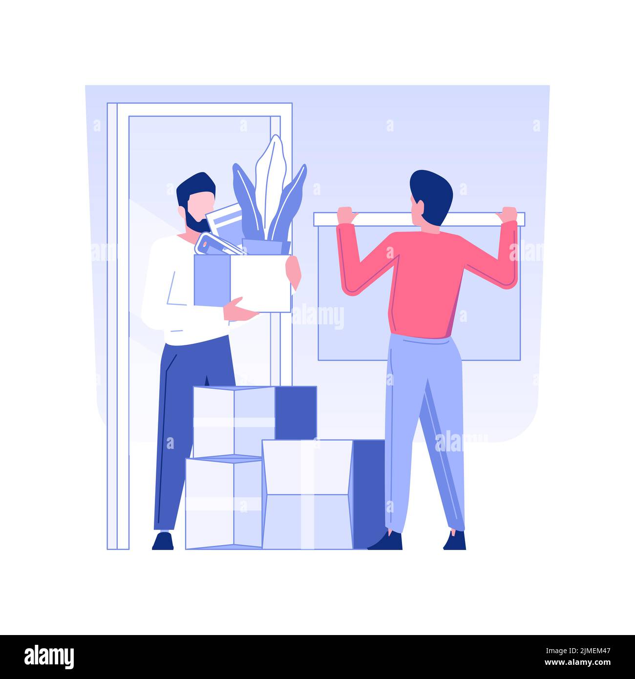 Moving in a new office isolated concept vector illustration. Group of ...