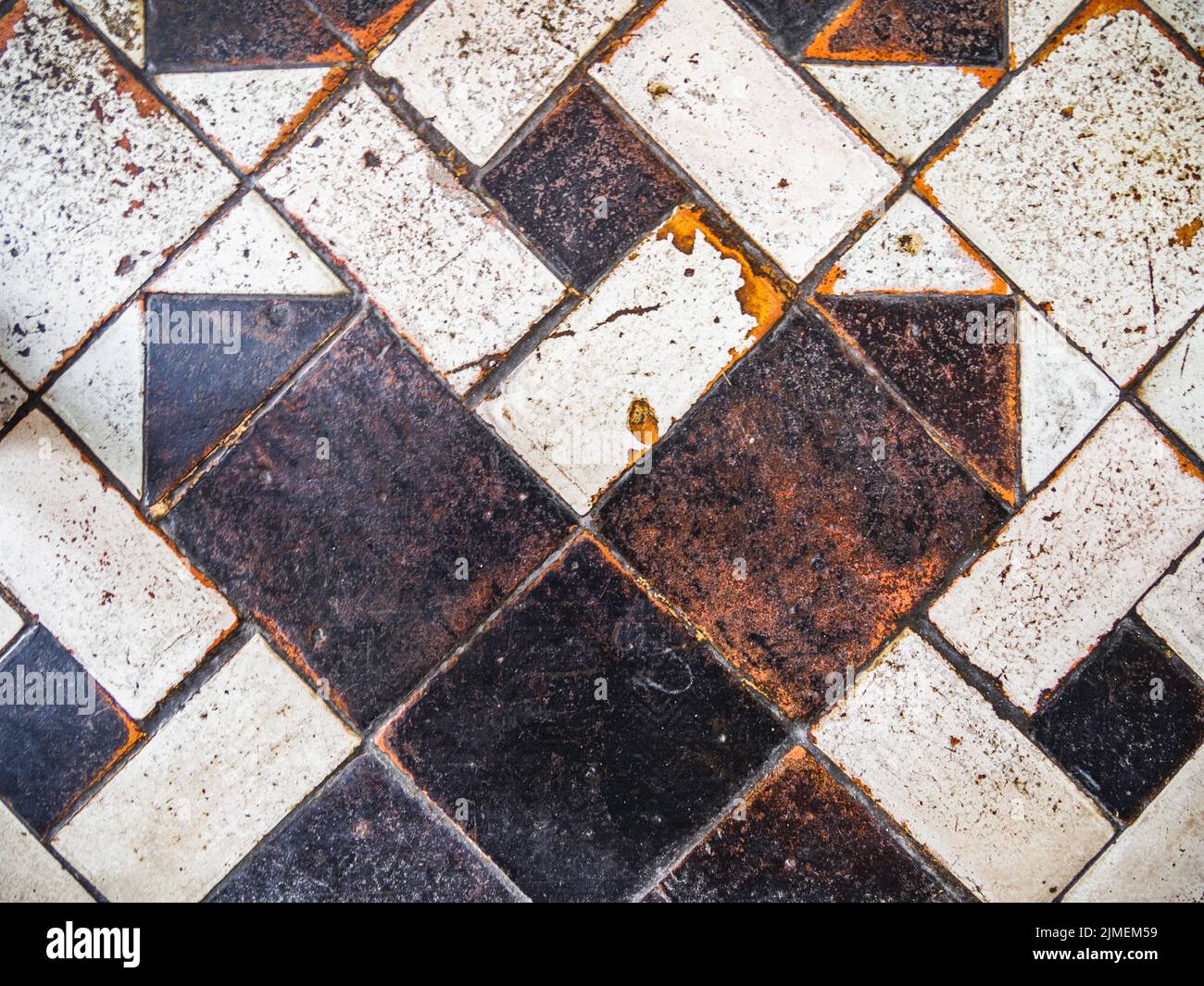 Old Vintage Stripped Beige Decorative Floor Tiles with Cracks Texture ...