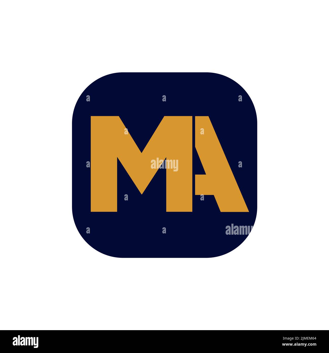 A vector of a blue MA monogram on a white background Stock Vector Image ...