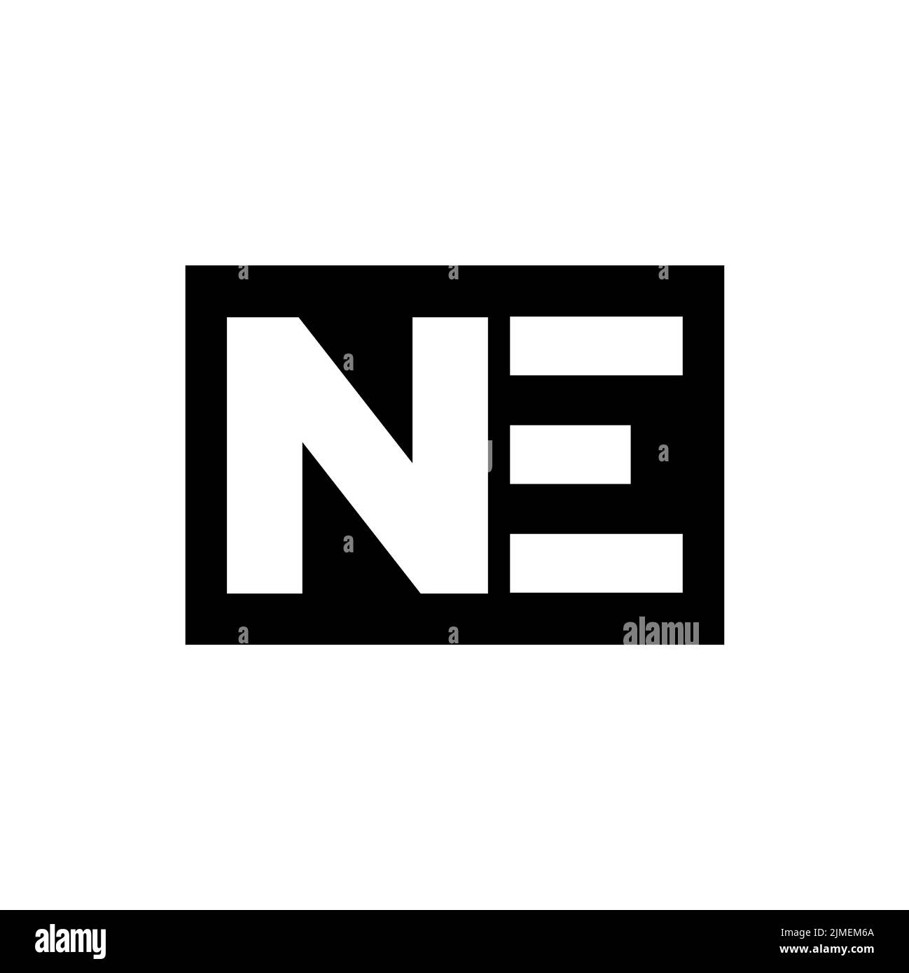 A vector of a black NE monogram on a white background Stock Vector ...