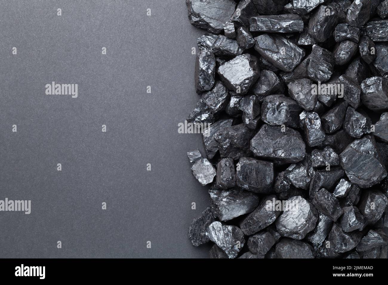 Natural Coal Heap On Black Background Stock Photo - Alamy