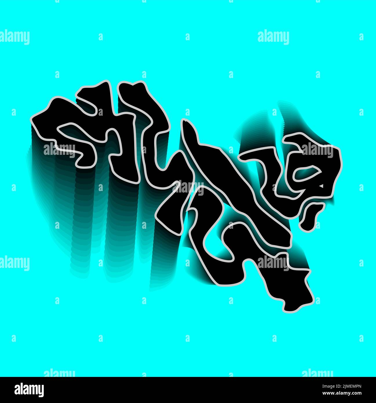 Ladakh typography map hi-res stock photography and images - Alamy