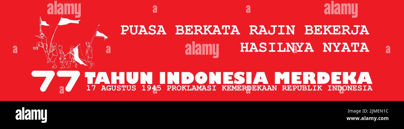 Design banner of the proclamation of independence of the Republic of ...