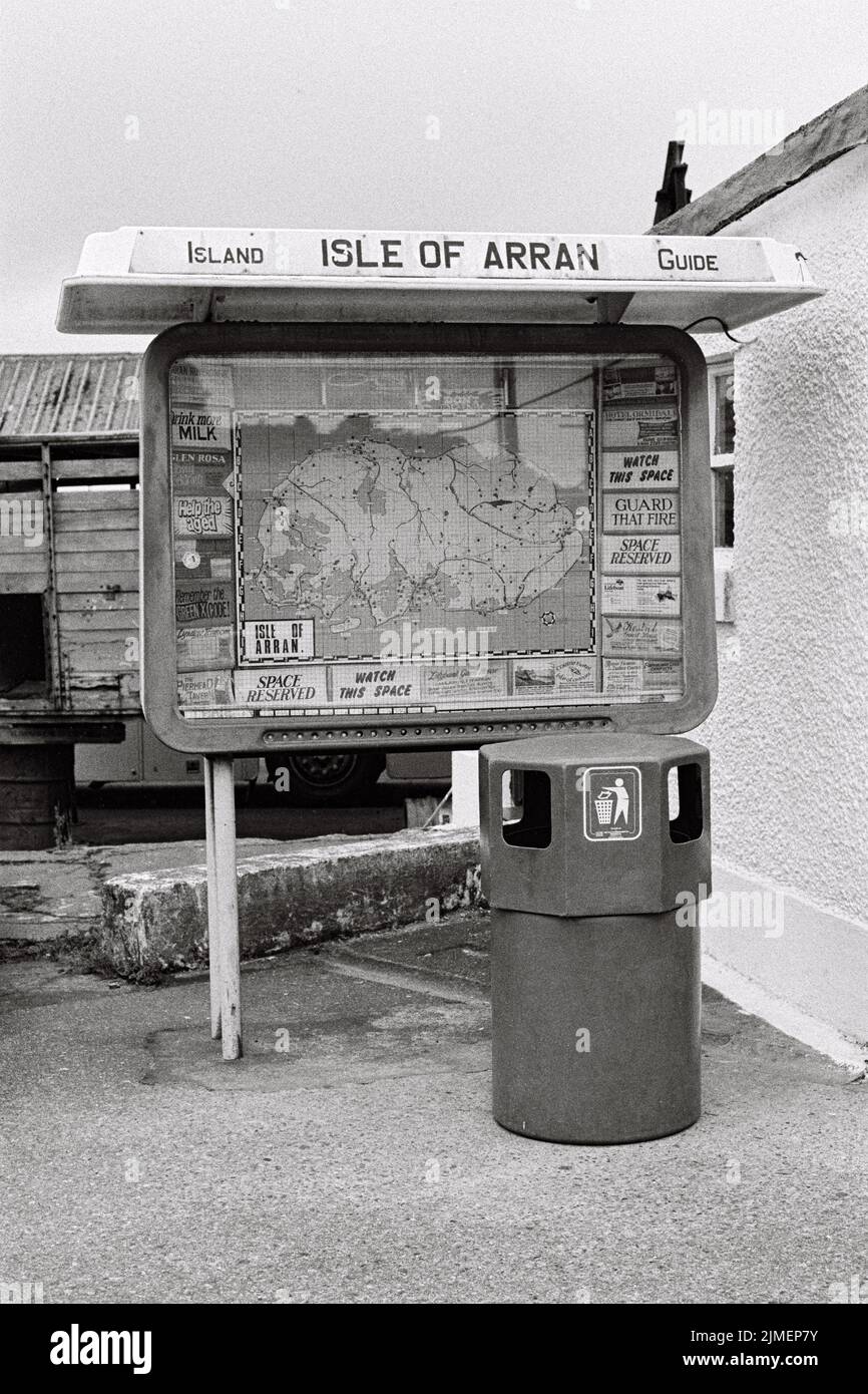 Traditional Tourist Guide on Brodick Pier Isle of Arran, 1990 Stock ...