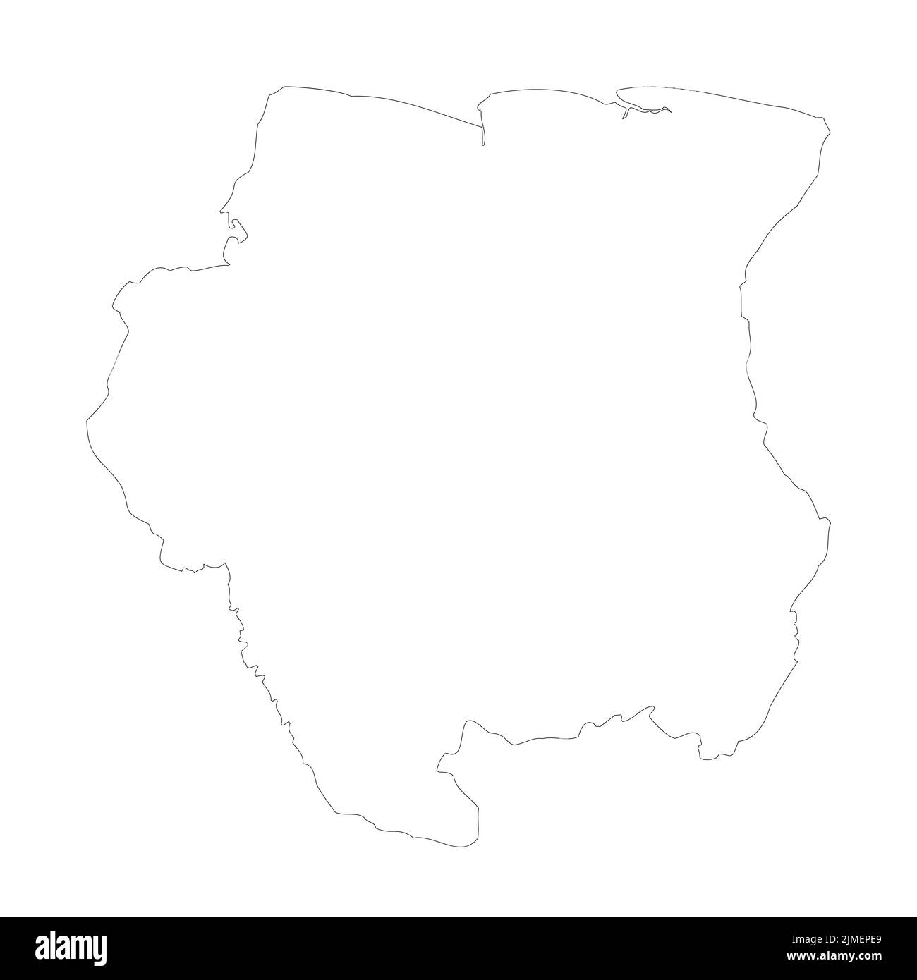 Suriname Vector Country Map Outline Stock Vector Image And Art Alamy