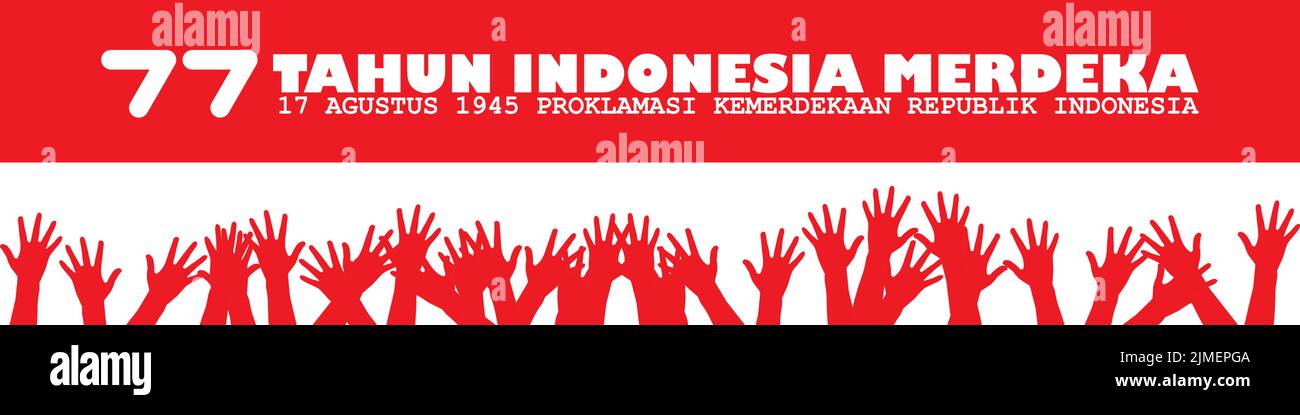 Design banner of the proclamation of independence of the Republic of ...