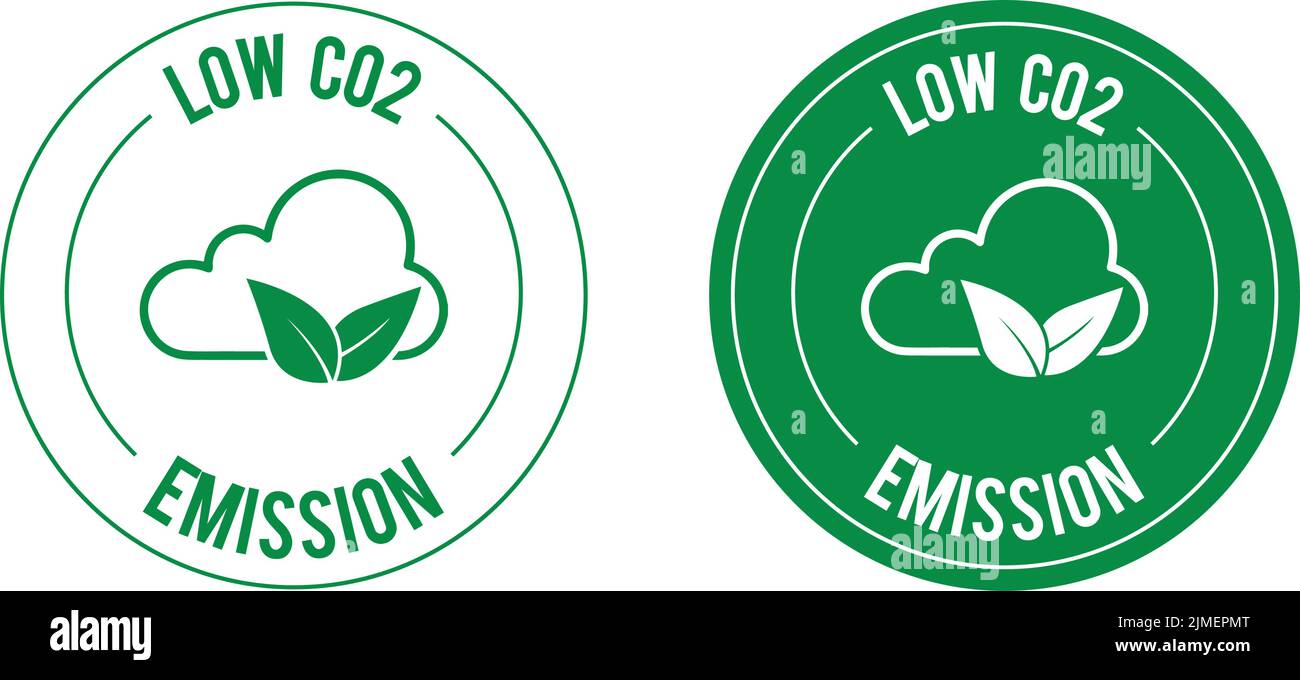 low co2 emission- eco friendicon vector illustration Stock Vector Image ...