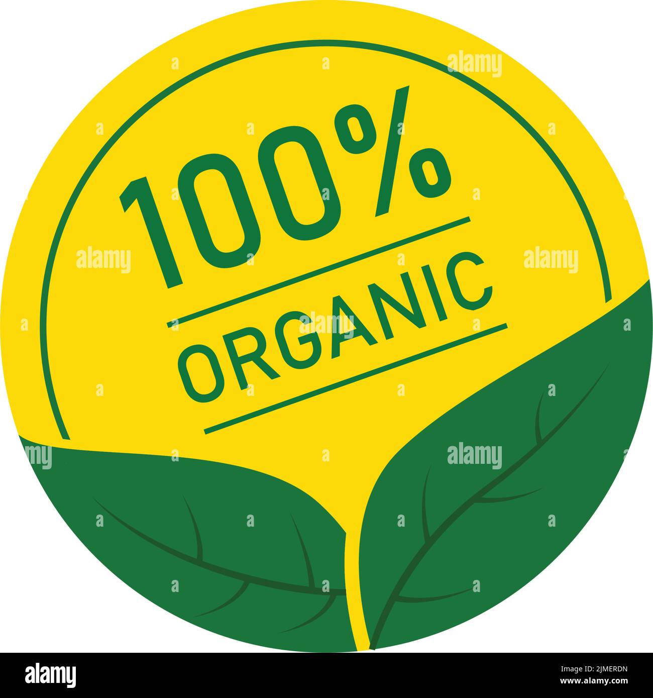 100 percent organic product icon vector illustration Stock Vector Image ...