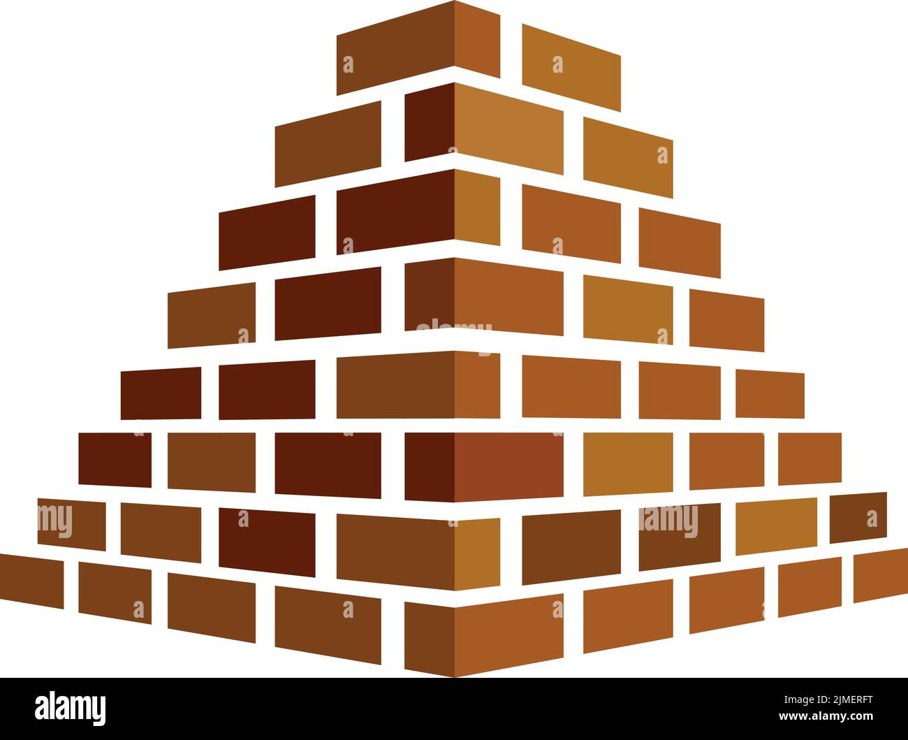 A vector illustration of bricks for construction on a white background ...