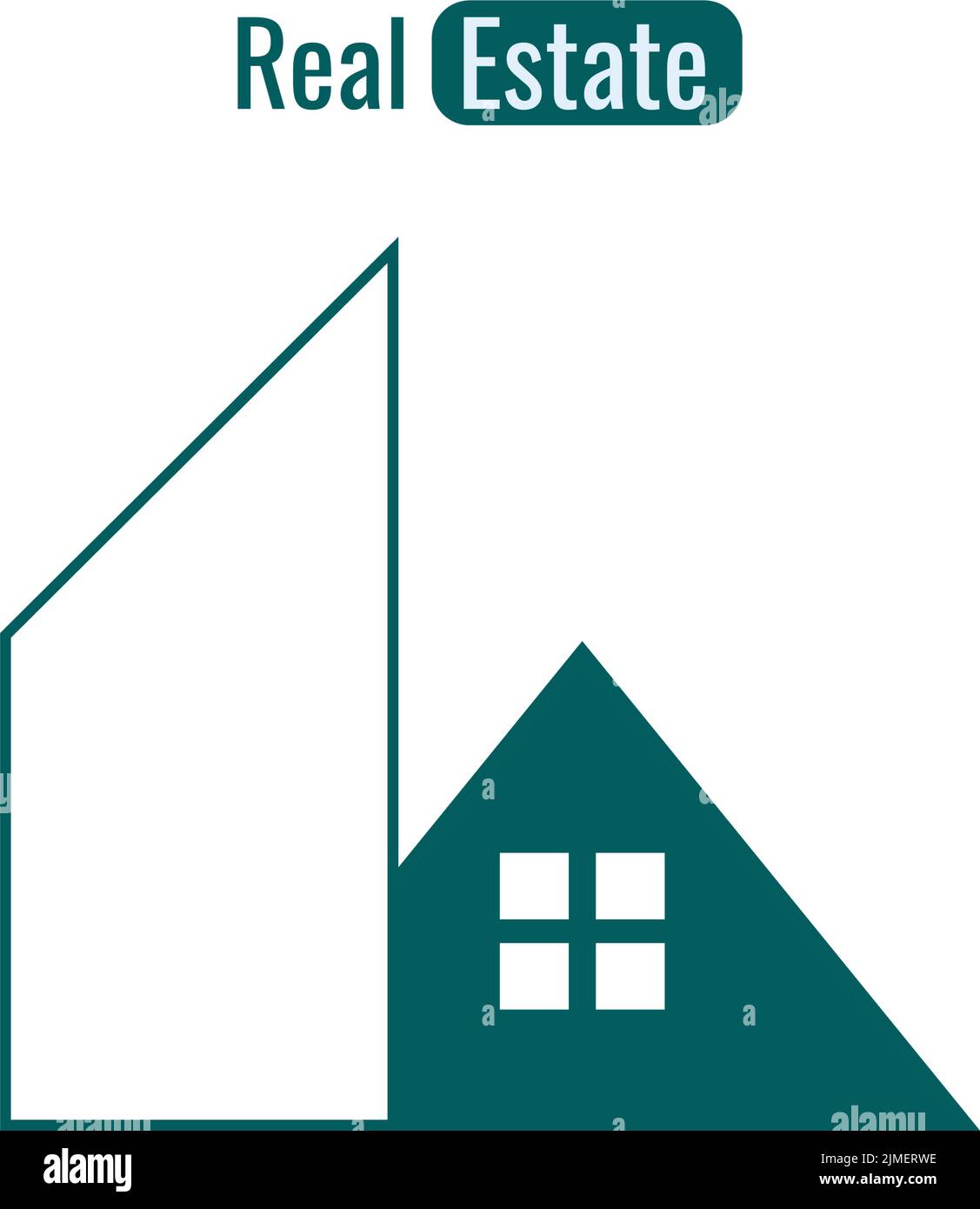 A vector illustration of a logo for real estate on a white background ...