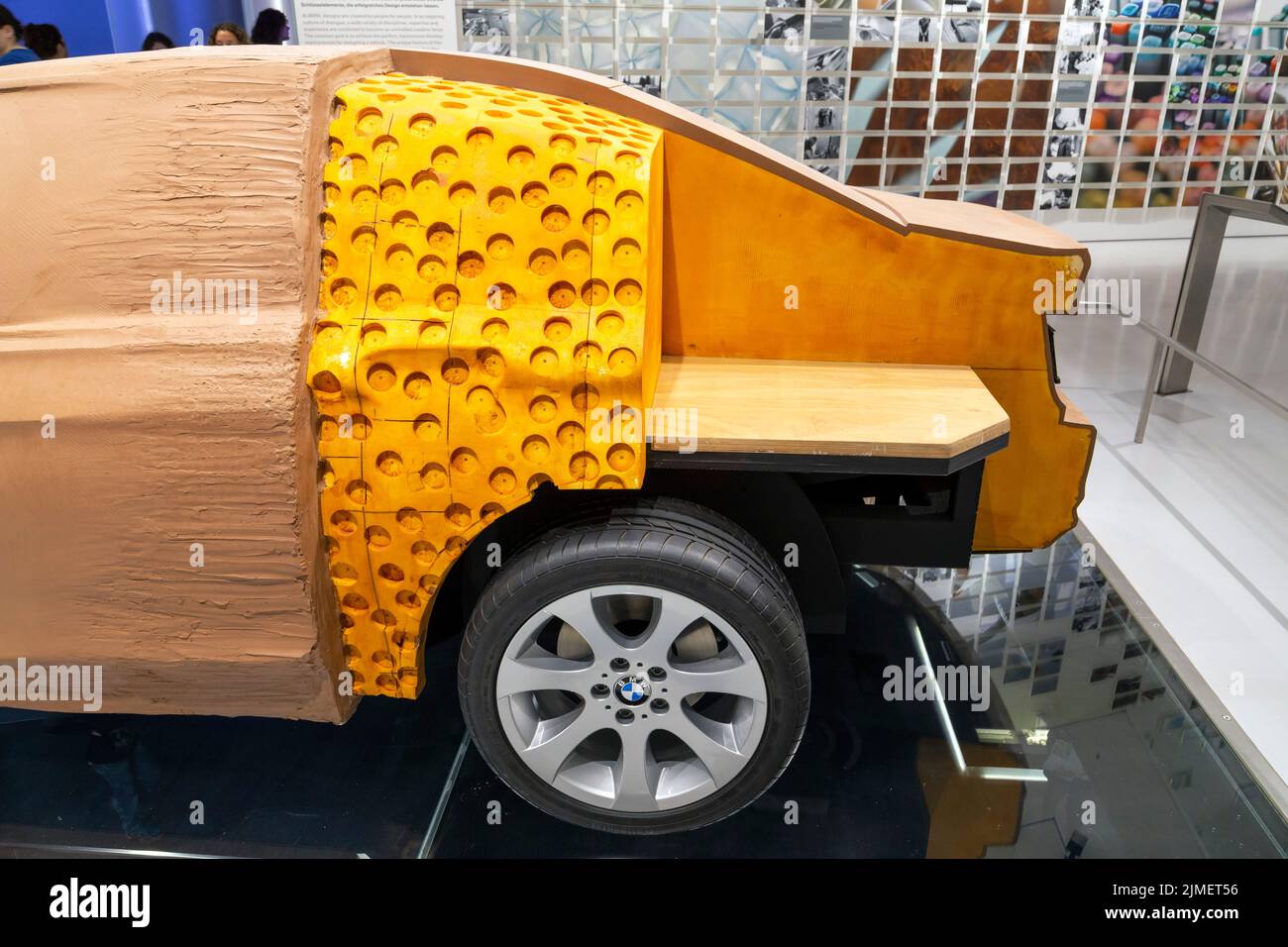 A clay model used to perform wind tunnel and other tests during ...