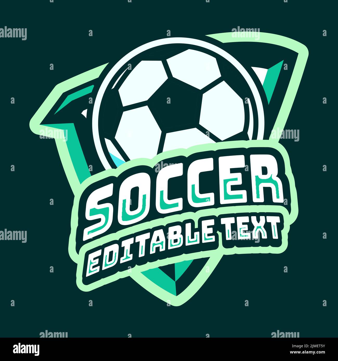 A vector illustration of a modern logo for soccer and sport related ...
