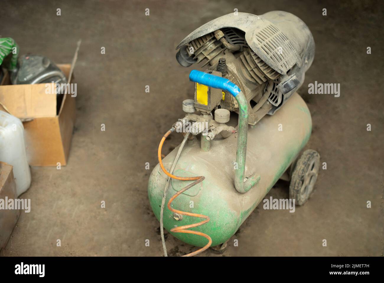 Electricity generator on diesel fuel. Device in garage. Technical ...