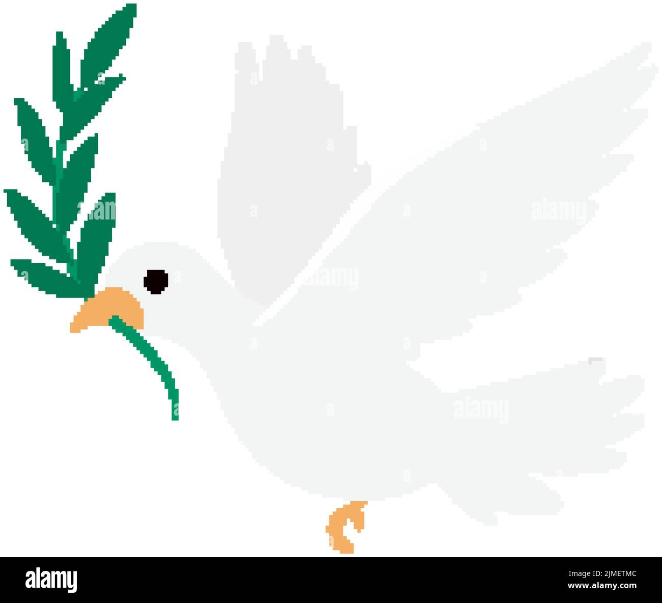 White dove carrying leaf illustration Stock Vector Image & Art - Alamy