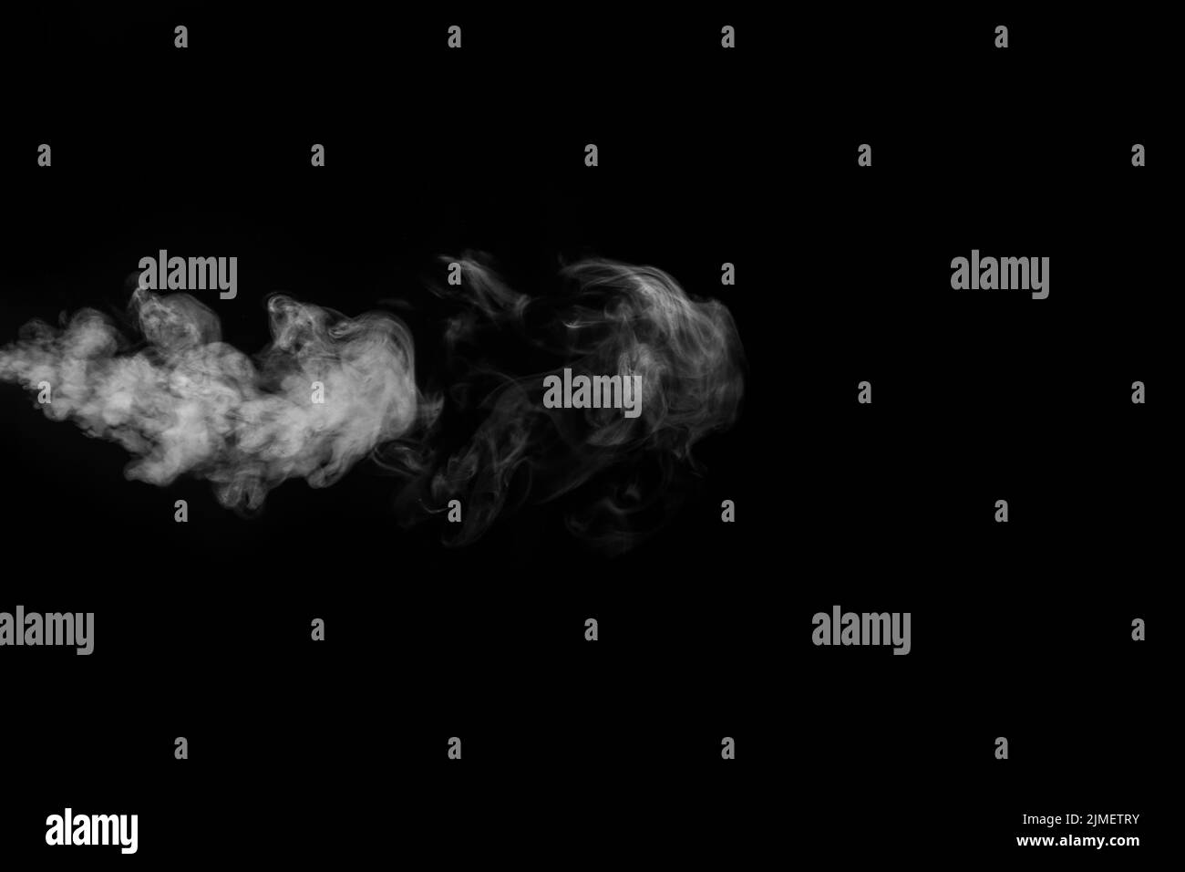 White vapor, smoke on a black background to add to your pictures ...