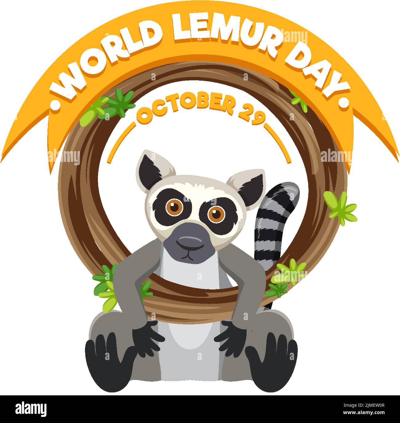 World Lemur Day Banner Design illustration Stock Vector Image & Art - Alamy