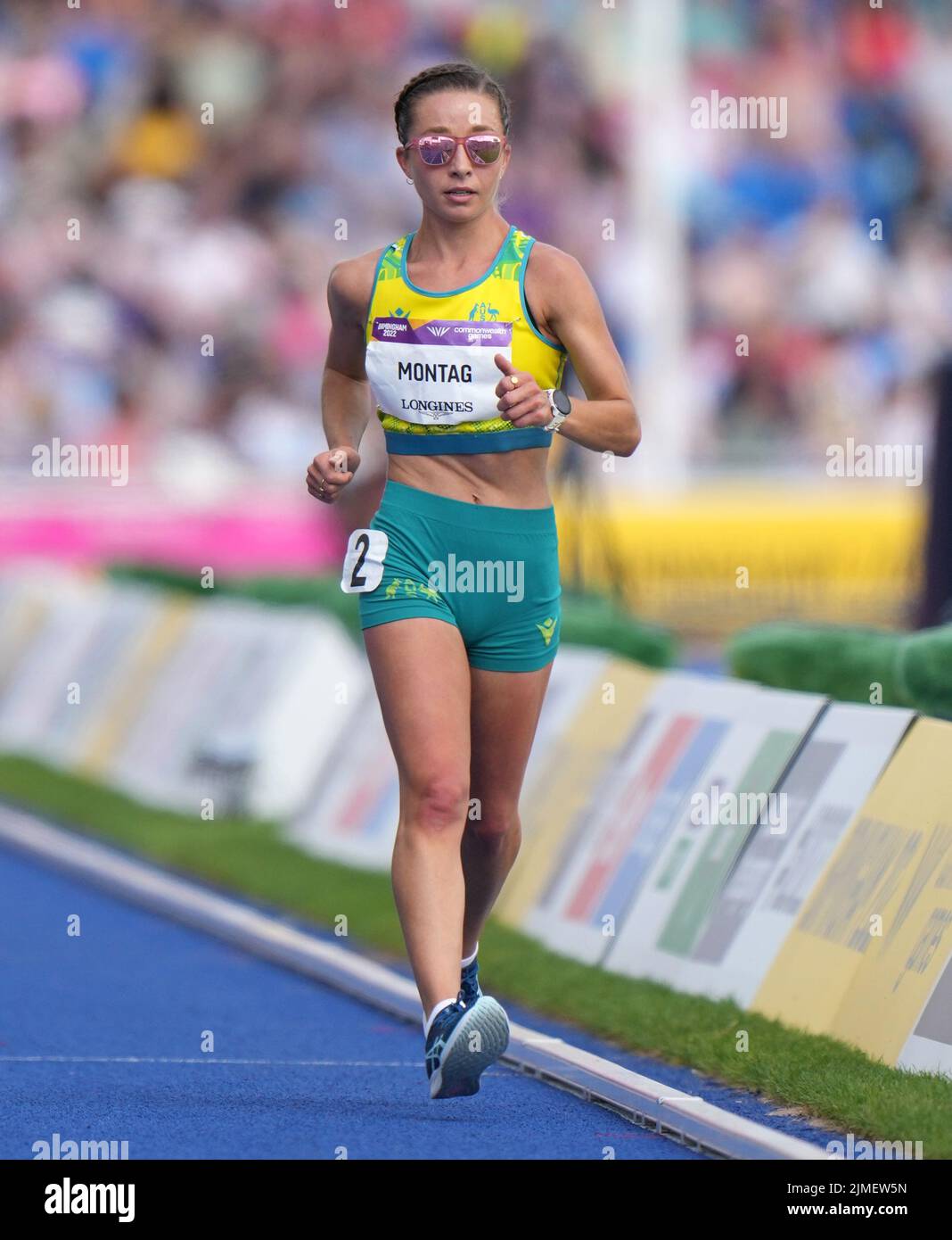 Australia's Jemima Montag in action during the Women's 10,000 metres ...