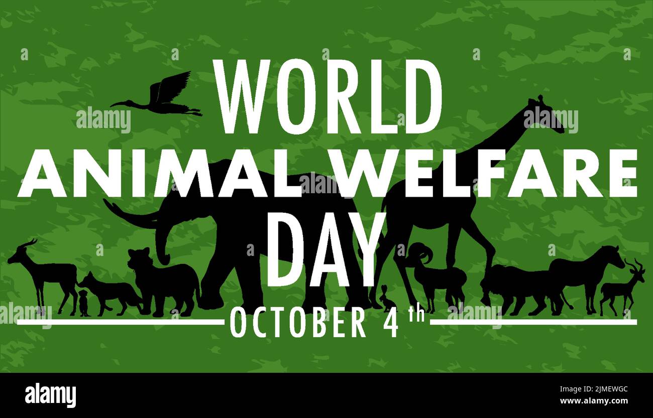World Animal Welfare Day Concept Vector illustration Stock Vector Image ...