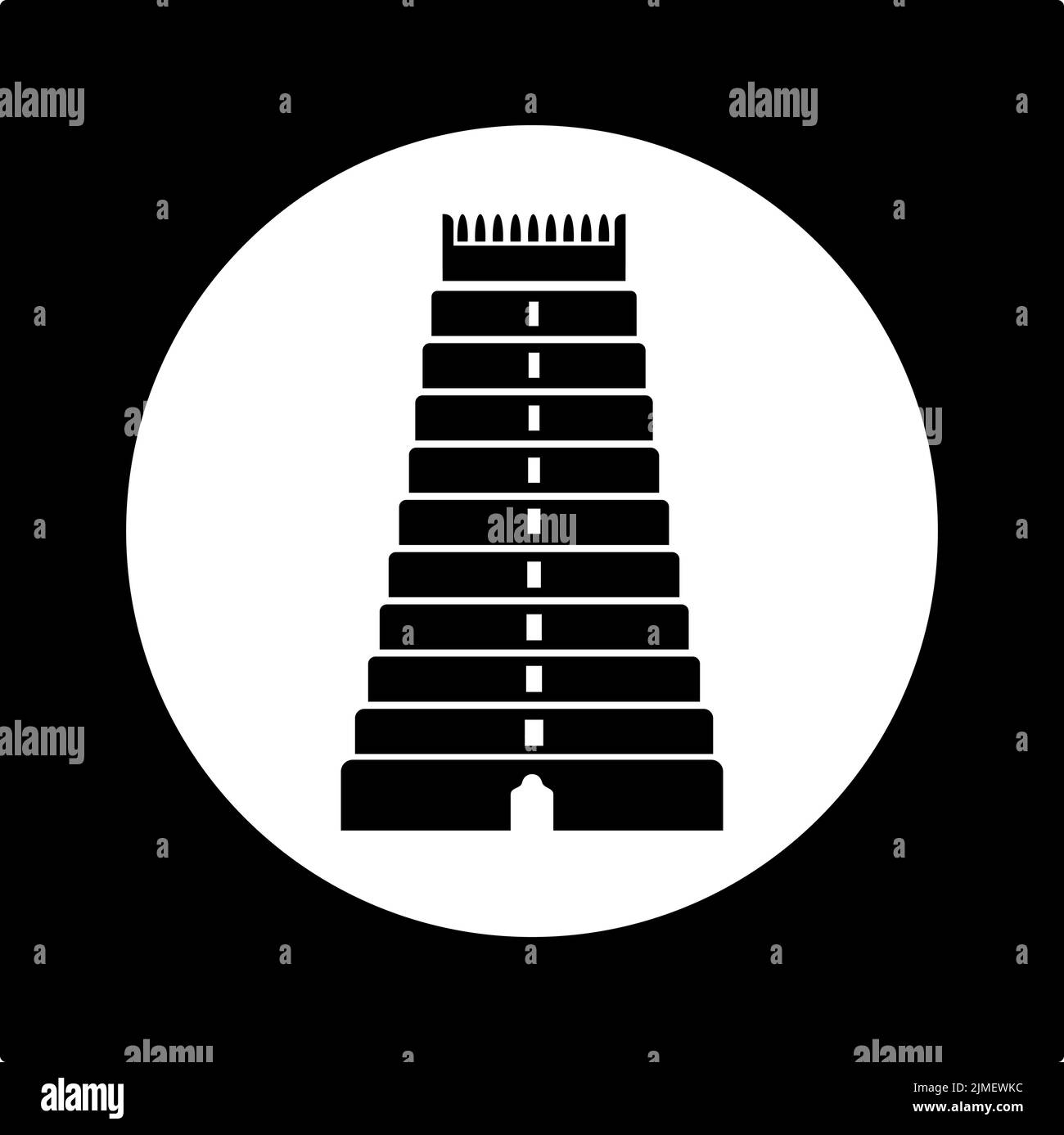 Rameshwaram temple vector icon. golden Rameshwaram mandir icon. Lord ...