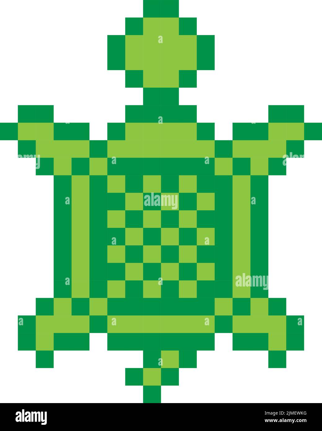 A vector design of a turtle pixel art on a white background Stock ...