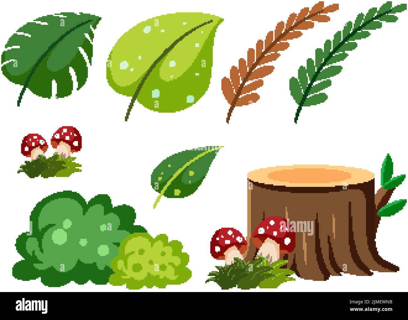 Set of nature objects illustration Stock Vector Image & Art - Alamy